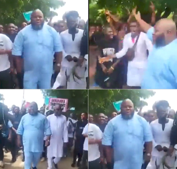 President Tinubu's ally, Asari Dokubo storms Abuja to join NLC strike, video goes viral